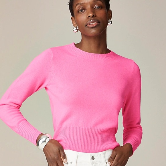 J. Crew | Sweaters | J Crew Cashmere Shrunken Crewneck Sweater Nwt ...